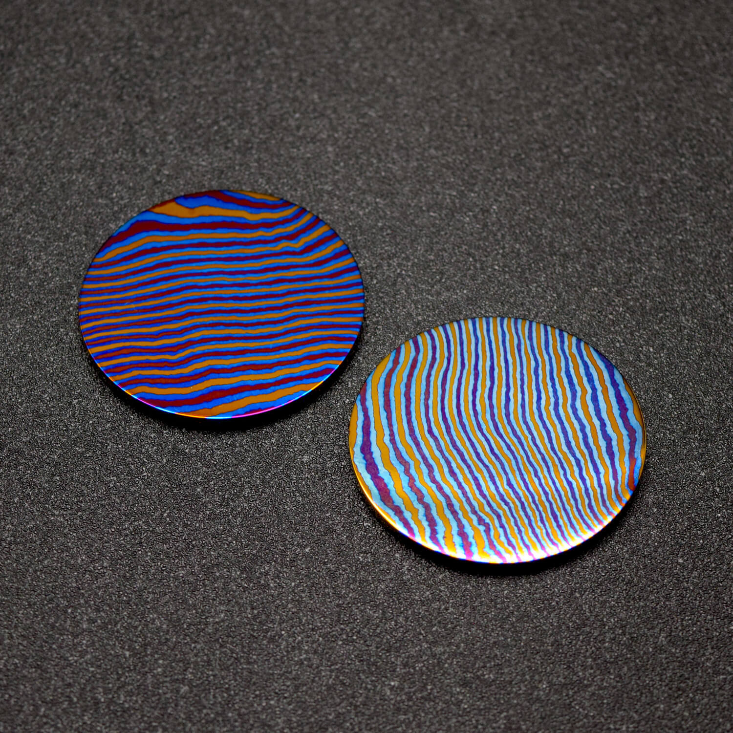 Damascus Titanium Thinking Coin - Kranite