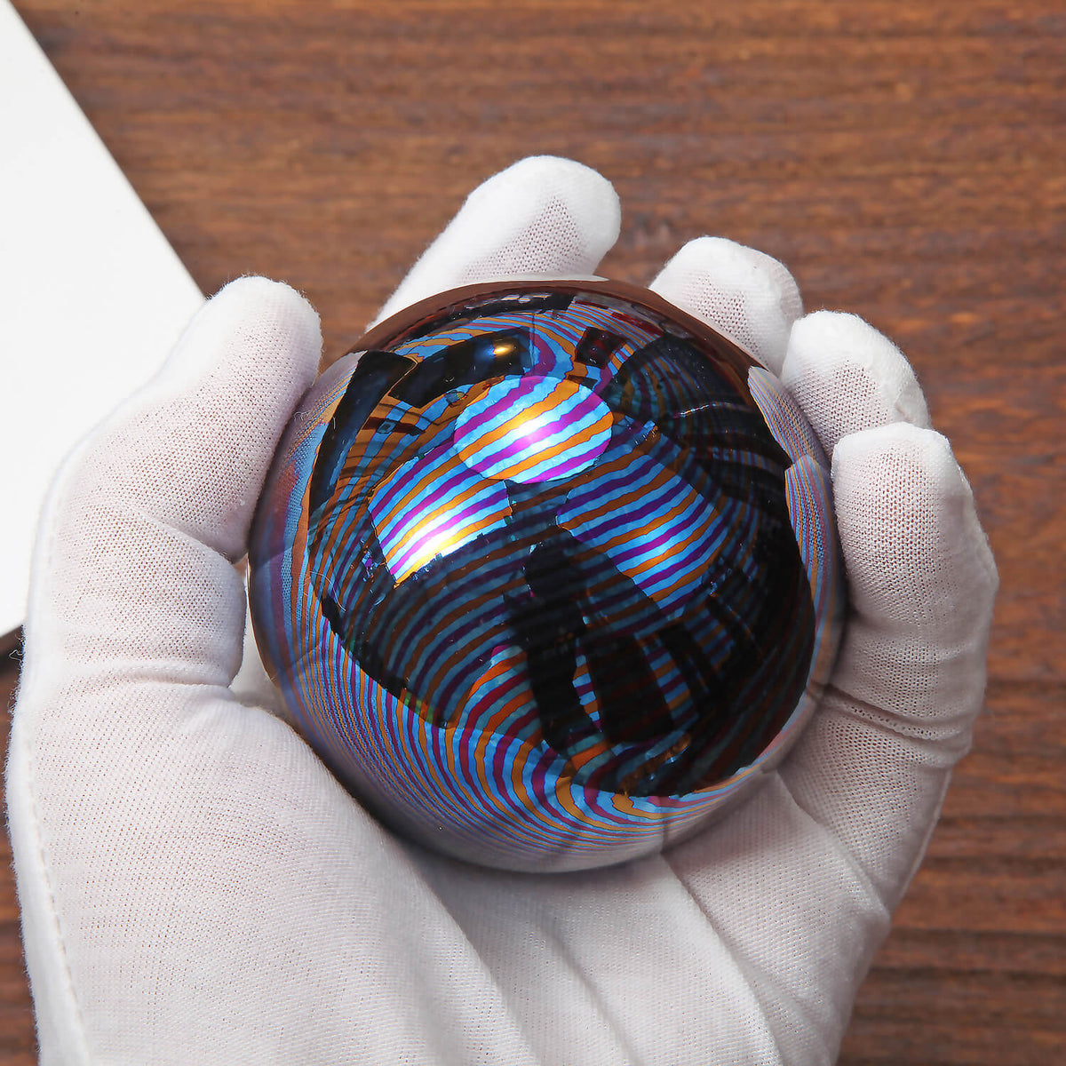 Solid Kilogram Damascus Titanium Sphere - Kranite