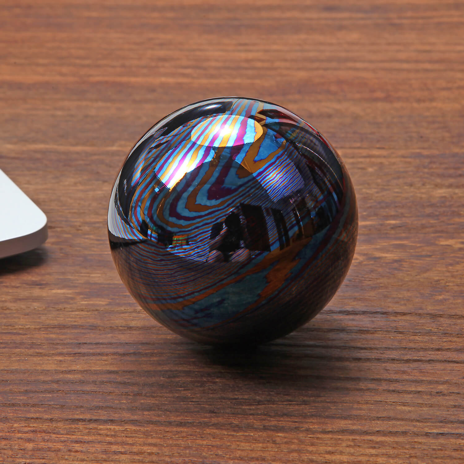 Solid Kilogram Damascus Titanium Sphere - Kranite