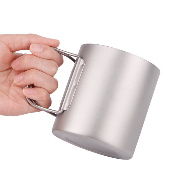 Titanium Double-Walled Mug 15oz w/handle - Kranite