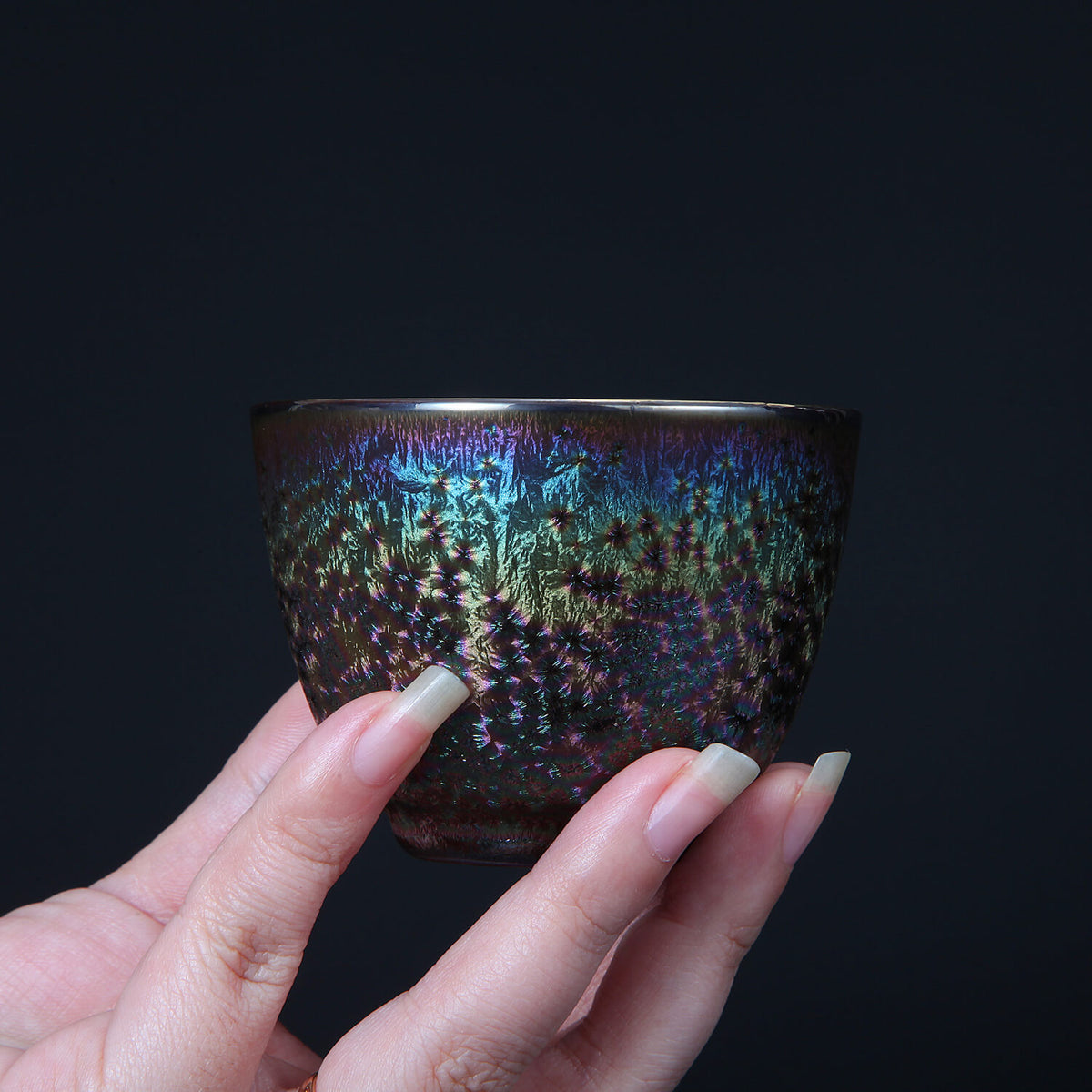 Winter Mountain: 24k Gold-lined Teacup - Kranite