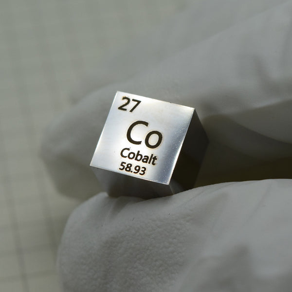 Solid Cobalt Polished Density Cube 10mm - 8.9g - Kranite