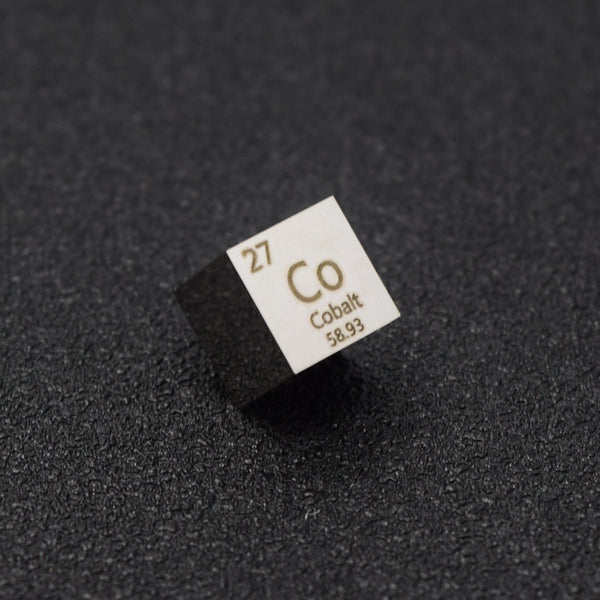 Solid Cobalt Polished Density Cube 10mm - 8.9g - Kranite