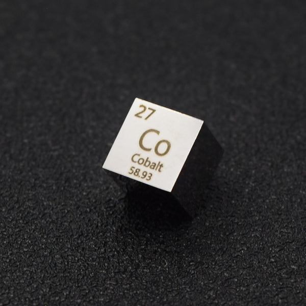 Solid Cobalt Polished Density Cube 10mm - 8.9g - Kranite