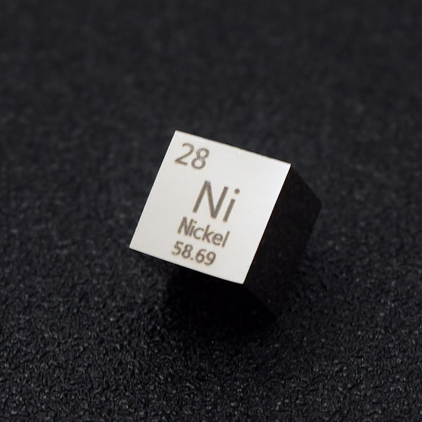 Solid Nickel Polished Density Cube 10mm - 8.9g - Kranite