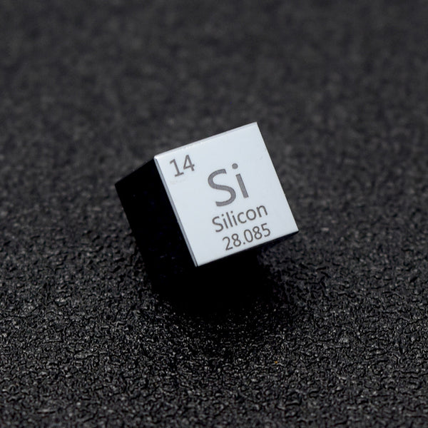 Solid Silicon Polished Density Cube 10mm - 2.33g - Kranite