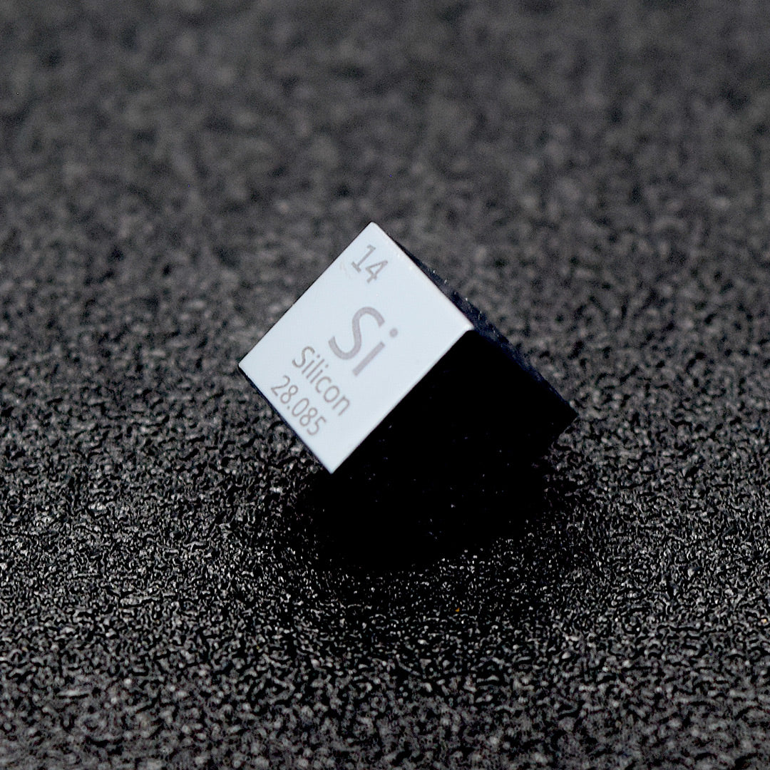Solid Silicon Polished Density Cube 10mm - 2.33g - Kranite