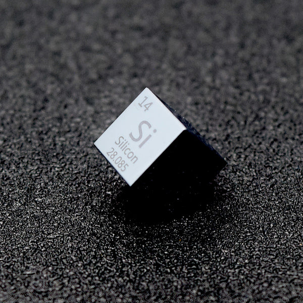 Solid Silicon Polished Density Cube 10mm - 2.33g - Kranite