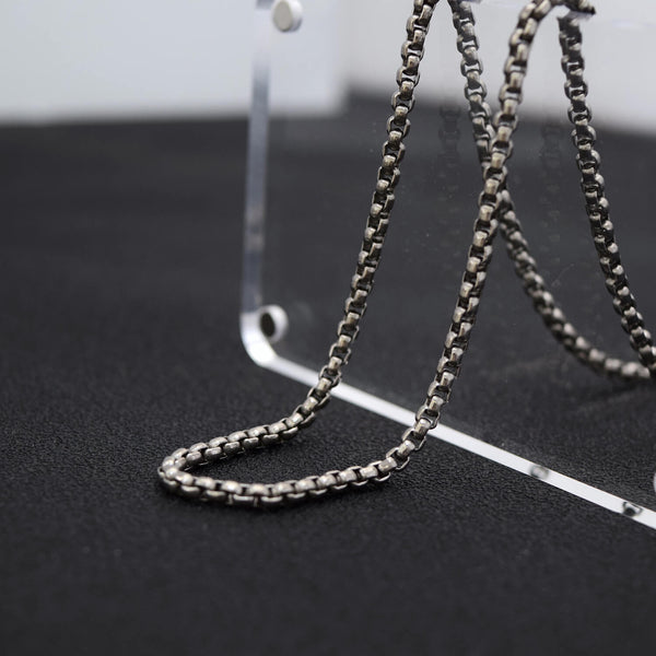 Titanium Box Chain Necklace 24" - Kranite